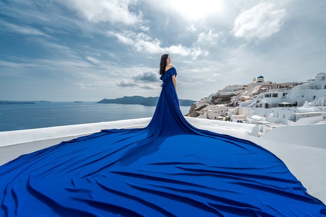 Flying Dress © Photoshoot in Santorini: Mr. President Package - The Photoshoot: Setting the Stage