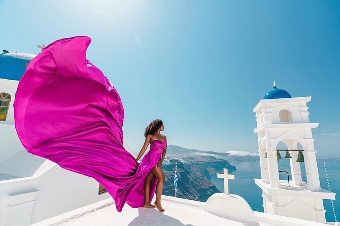 Flying Dress Photoshoot in Santorini With Hotel Pickup - Experience Overview