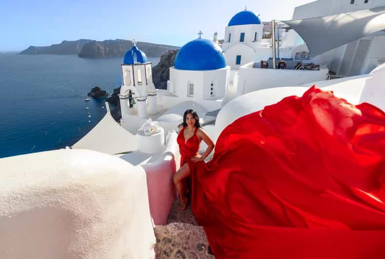 Flying Dress Photoshoot Santorini - Authentic Feedback from Travelers