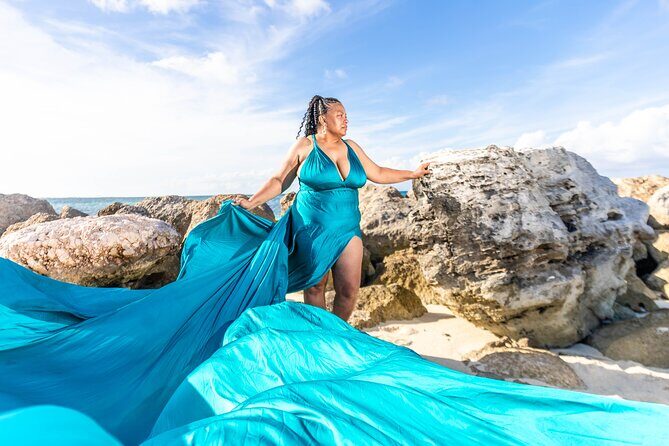 Flying Dress Photoshoot Turks and Caicos - The Sum Up