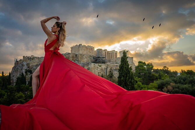 Flying Dress Private Photoshoot in Athens - Sunrise vs. Sunset Sessions