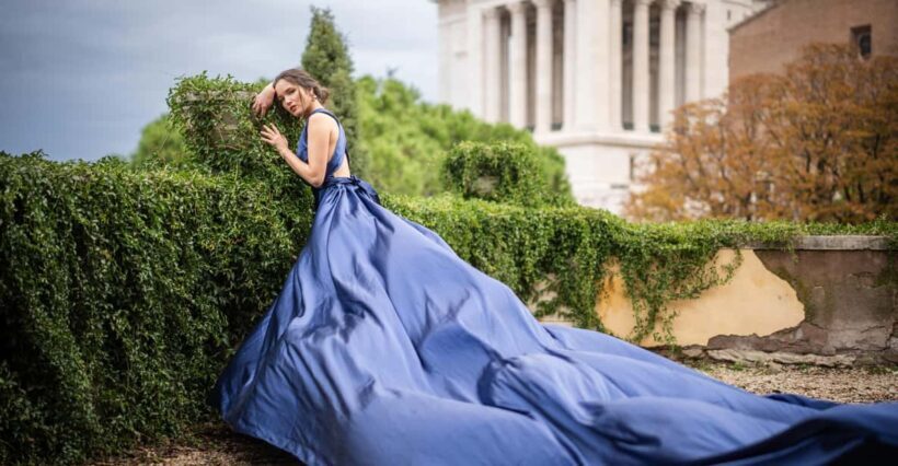 Flying Dress Professional Photoshoot in the Eternal Rome - The Dress Collection and Fit