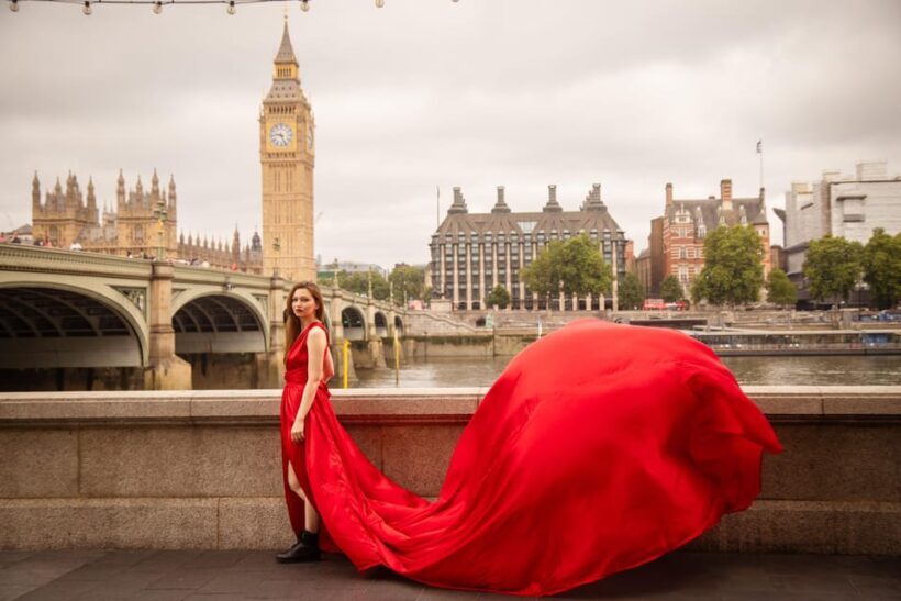 Flying dress professional photoshoot with pro photographer - The Locations: Iconic London Backdrops