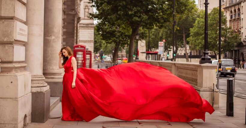 Flying dress professional photoshoot with pro photographer - The Photos and Delivery