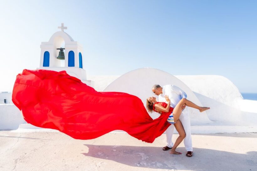 Flying Dress Santorini Photoshoot - Key Points