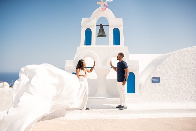 Flying Dress Santorini Photoshoot - Iconic Locations Visited