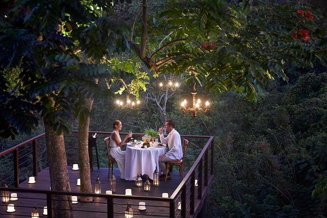 Forest Dining at Tree Deck overlooking lush valley of Ubud - A Romantic Treetop Dining Experience in Ubud