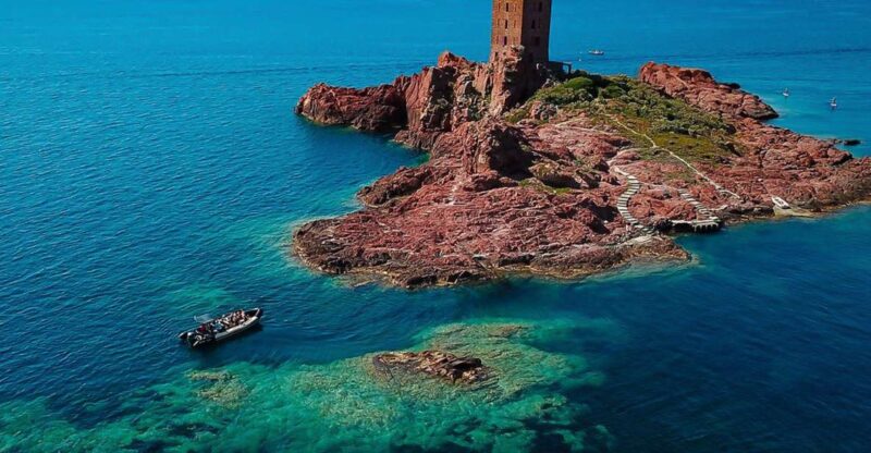 Fréjus: Sea and Creeks Boat Tour with Snorkeling and Drinks - Key Points