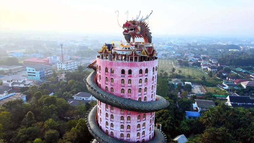 From Bangkok: Don Wai Market, Wat Samphran & Lotus Café Tour - Key Points