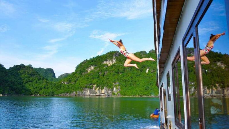 From Cat Ba: Full-day tour explore the stunning Lan Ha Bay - The Main Activities: Kayaking, Swimming, and Cave Exploring