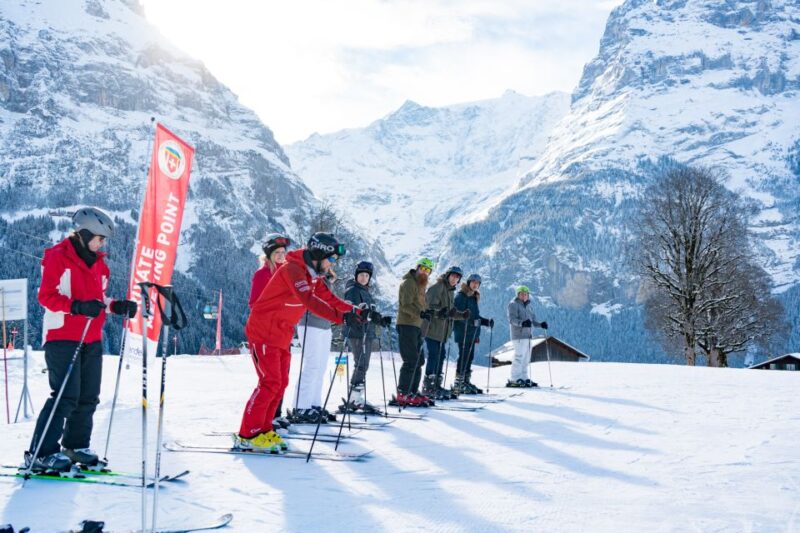 From Interlaken: 8-Hour Skiing in Grindelwald for Beginners - Skiing Instruction and Equipment