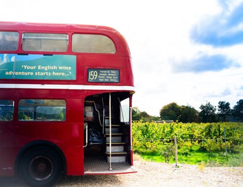 From London: Vintage Bus Wine Tour with Return Train Tickets - Key Points