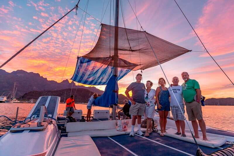From Loreto: Sunset Appetizers & Open Bar Catamaran Cruise - Key Points