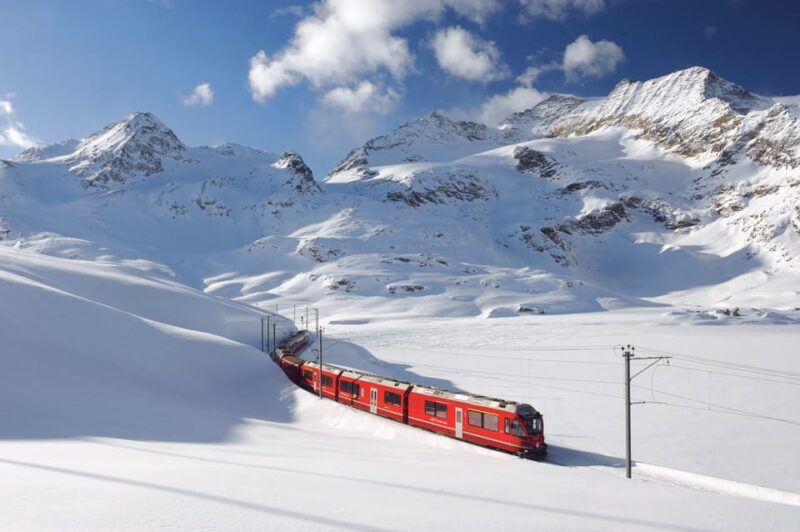 From Milan: Bernina Red Train to St Moritz Guided Tour - Key Points