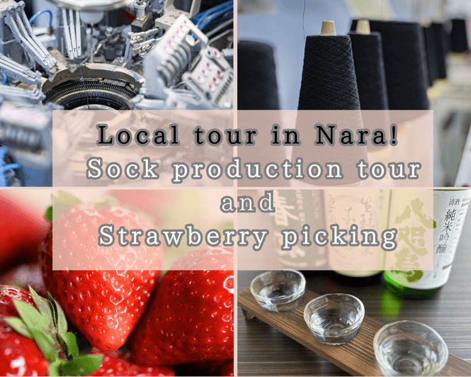 From Nara: Sock Factory Tour, Strawberry Picking, and Lunch - Sake Tasting Experience
