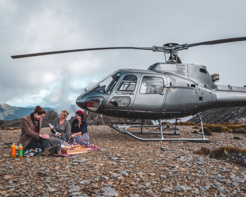From Nelson: Scenic Helicopter Ride and Mountain Picnic - An Intimate Flight with a Sense of Freedom
