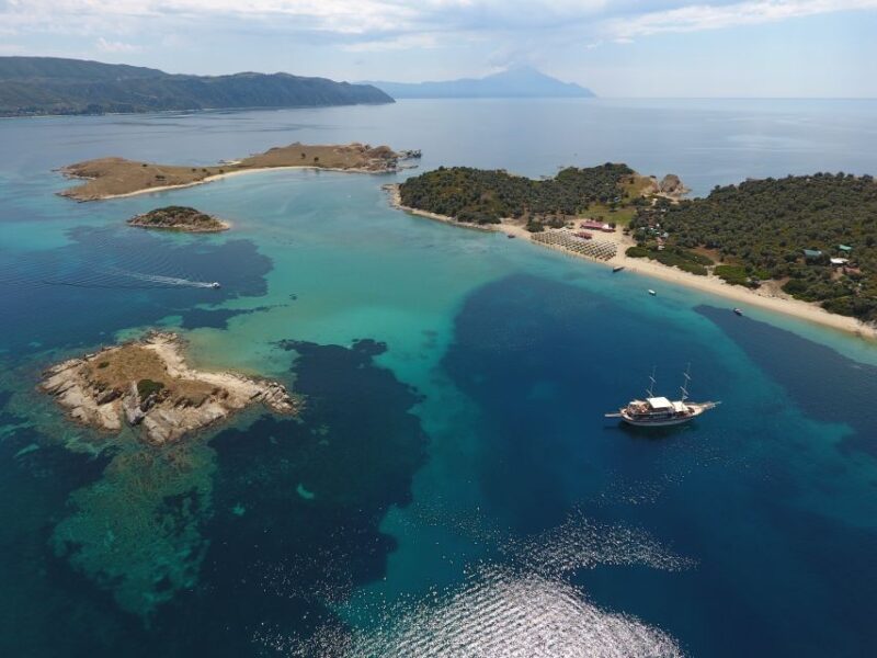 From Ouranoupoli: Blue Lagoon Two Island Cruise - Key Points