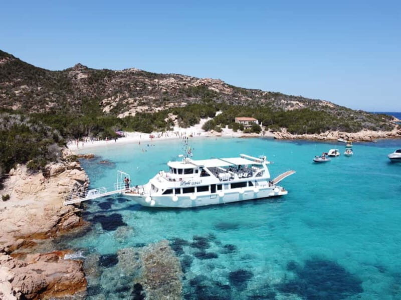 From Palau: 4 stops boat tour to La Maddalena archipelago - Key Points