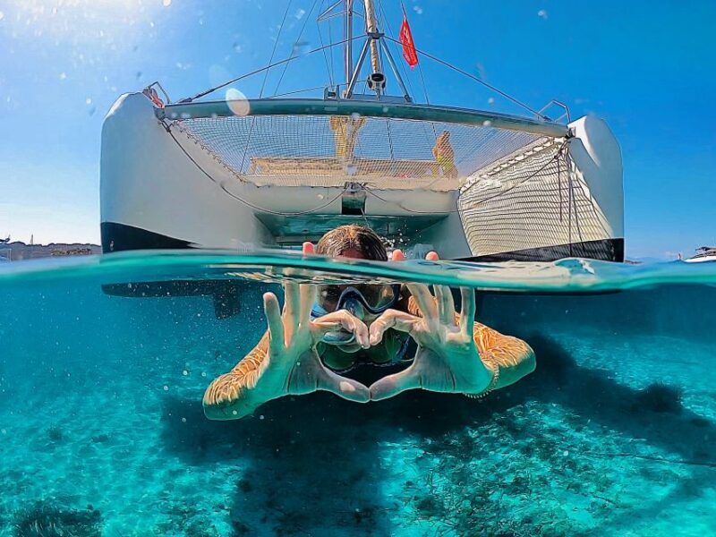 From Palau: Maddalena Archipelago Catamaran Tour With Lunch - Scenic Sandy Islands