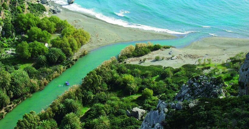 From Rethymno: Kourtaliotiko, Preveli Palm Beach, & Damnoni - Exploring Crete’s Natural Wonders in One Day