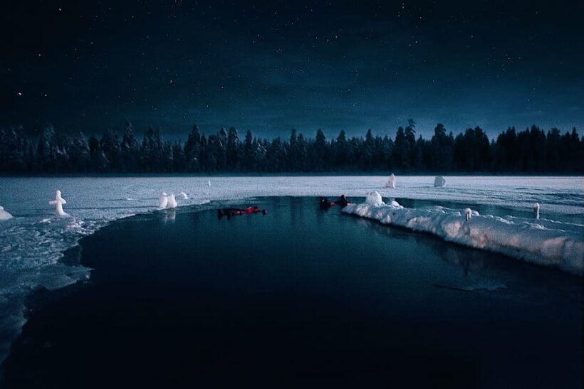 From Rovaniemi: Ice Floating under Aurora Borealis - Key Points