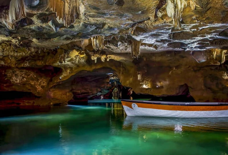 From Valencia: Boat ride through the impressive Caves of Sant Josep. - Key Points