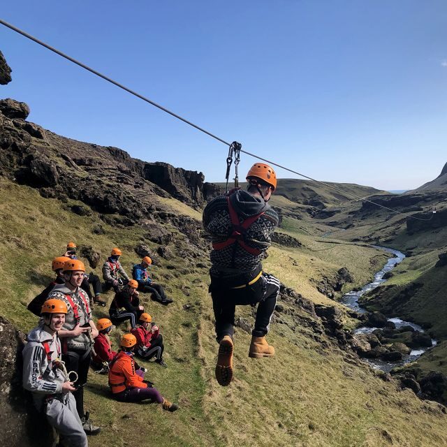 From Vík: Zipline and Hiking Adventure Tour - The Final Zipline and Return