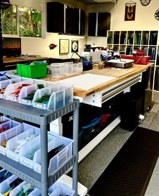 Fun and Creative Stained Glass Class and Workshop - The Intimate Setting of the Home Studio