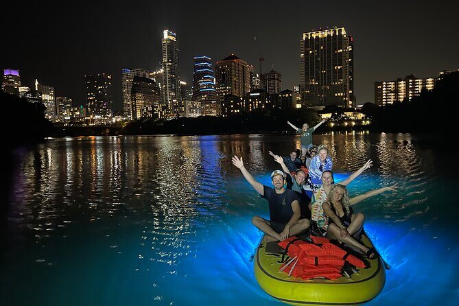 Giant Glow Paddleboarding the Downtown Skyline with Bats - Key Points