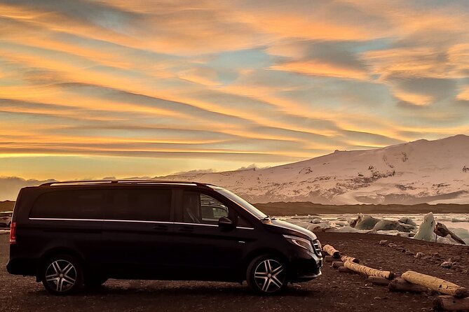 Glacier Lagoon, Diamond Beach, Black Sand Beaches and Waterfalls - Víks Stunning Black Sand Beaches