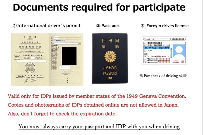 Go-Kart Tour Around Shibuya Crossing ( Idp&Passport Required ) - Requirements
