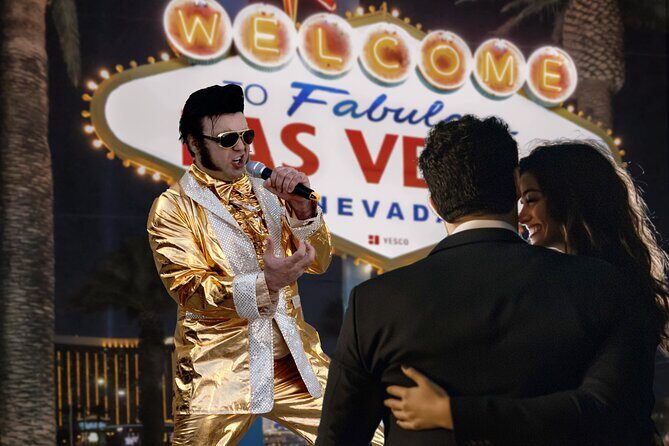 Gold Elvis Wedding or Vow Renewal at Las Vegas Sign - Who Will Love This Experience?