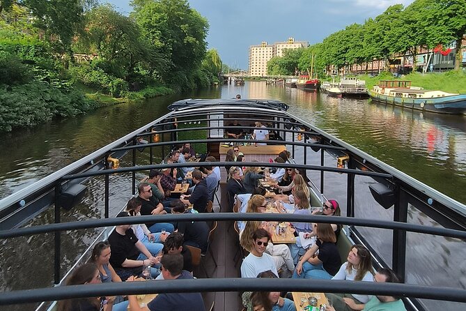 Groningen: Terrace Boat Experience With a Cozy Bar: 1 Hour - Refreshments and Dietary Options