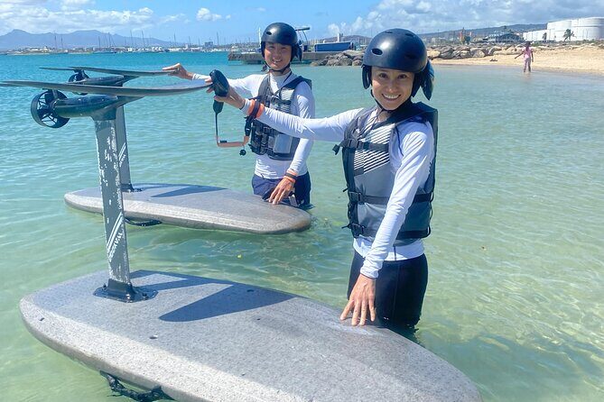Group of 2 + mid length eFoil experience Honolulu HAWAII - Key Points