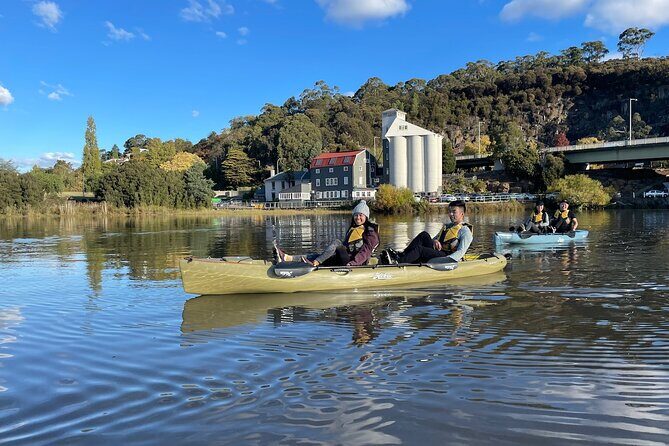 Guided Kayak Tour on Launceston's scenic waterfront on foot powered Hobie kayaks - Key Points