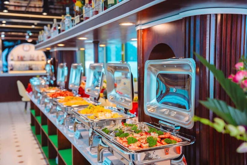 Ha Long Bay Day Tour: Buffet & Jacuzzi by Wonder of the Sea - Savoring a Vietnamese Buffet Lunch