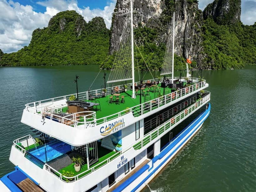 Halong Bay: Luxury Day Cruise w/ Pool, Kayak, Free Transfer - Key Points