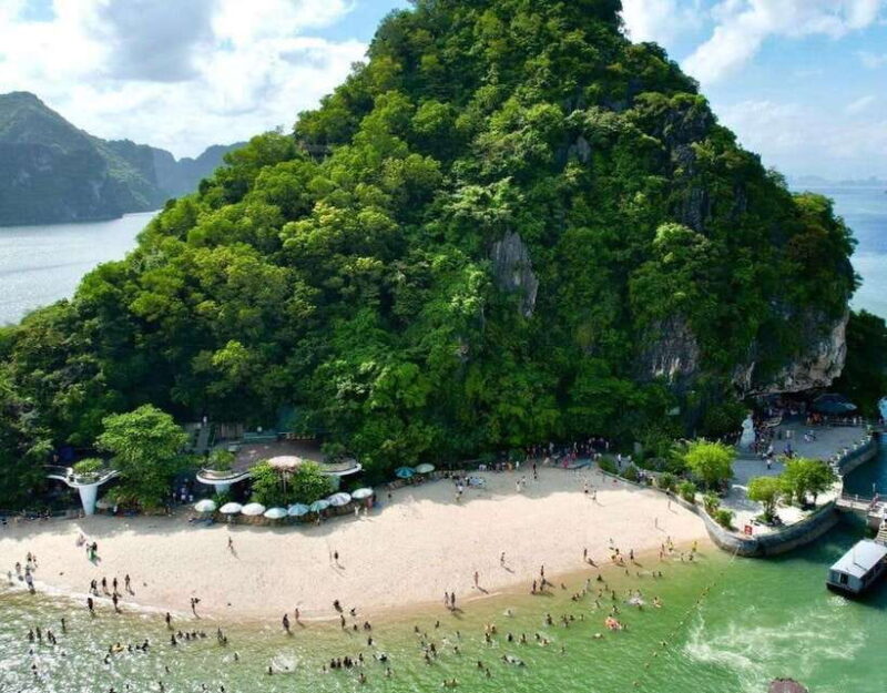 Halong Full Day Cruise: Kayak, Cave, Lunch, Beach & Island - Key Points