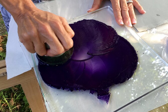 Hand made print on Lake Como silk and Villa Melzi Gardens - What to Expect in Terms of Duration, Price, and Logistics