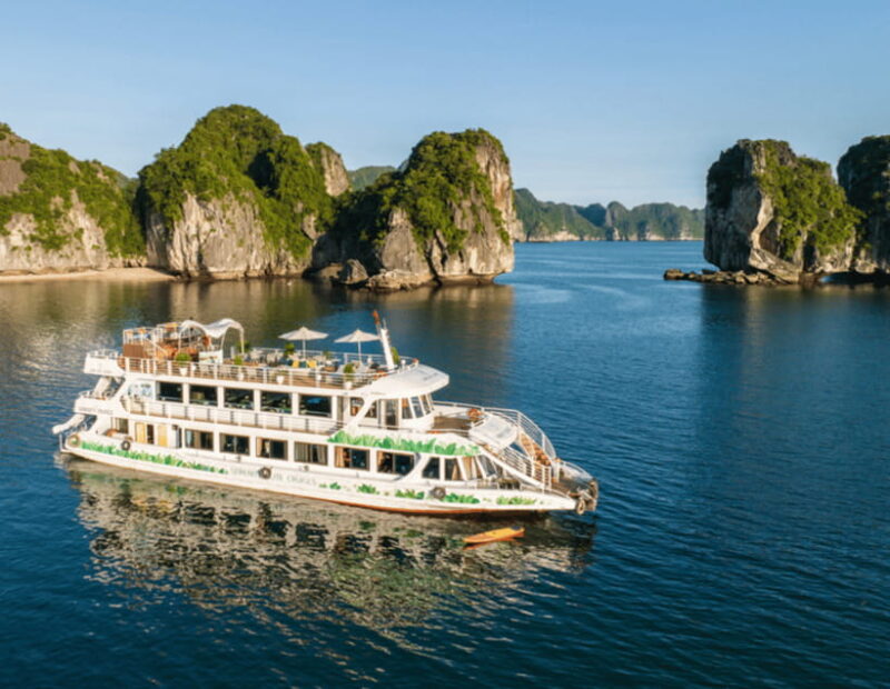 Hanoi: Cat Ba, Lan Ha & Ha Long Bay Luxury Cruise with Lunch - Wrapping Up and Returning: Sunset and Reflection