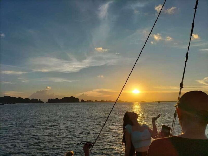Hanoi: Full-Day Halong Bay Cruise with Swimming & Kayak Tour - Unwinding with a Sunset Party