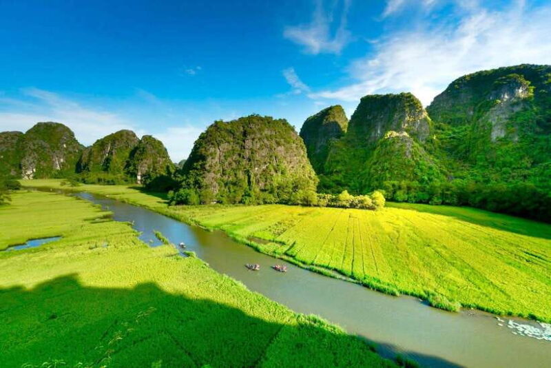 Hanoi: Ninh Binh, Tam Coc, Mua Cave & Hoa Lu with cycling - Tam Coc: Boat Ride and Scenic Views