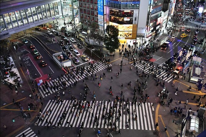 Harajuku and Shibuya Evening Walking Tour - Visiting Shibuya Crossing