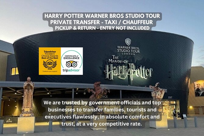 Harry Potter Warner Bros Studio Private Transfer Pickup & Return - Key Points
