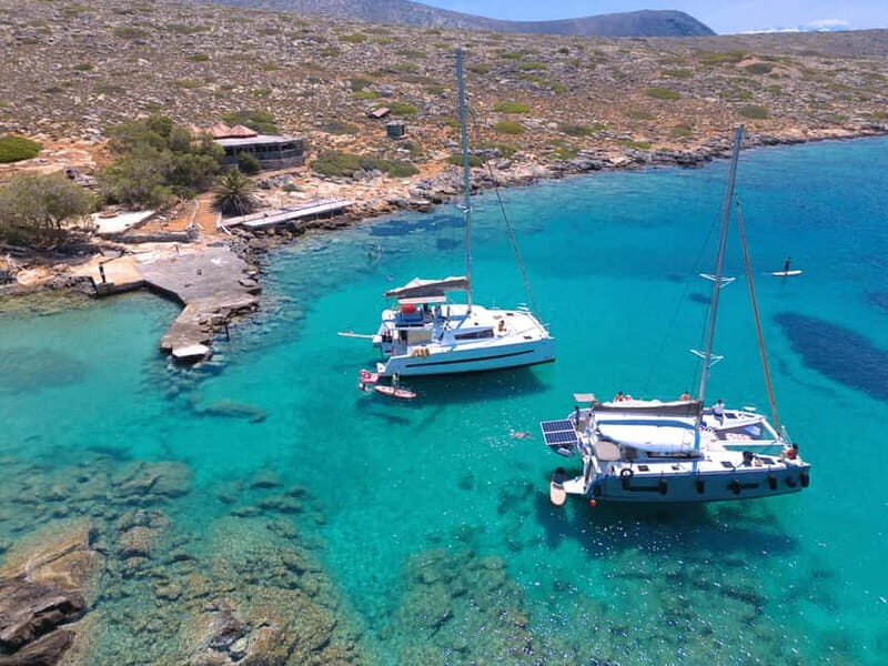 Heraklion: Dia Catamaran Tour - Lunch, Open Bar & Snorkeling - Key Points