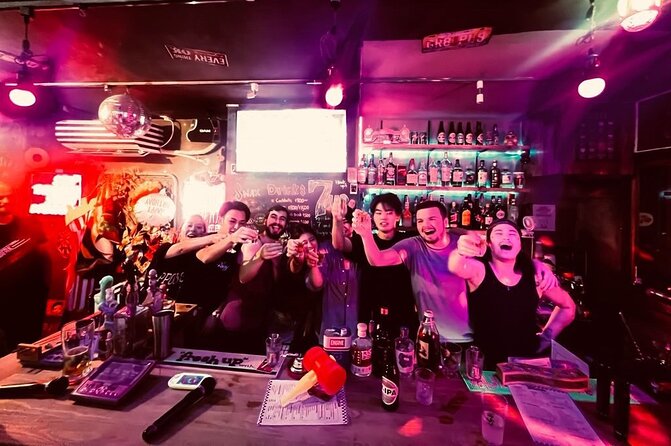 Hidden Gems and Bustling Districts of Osaka Night Tour - Visiting the First Bar