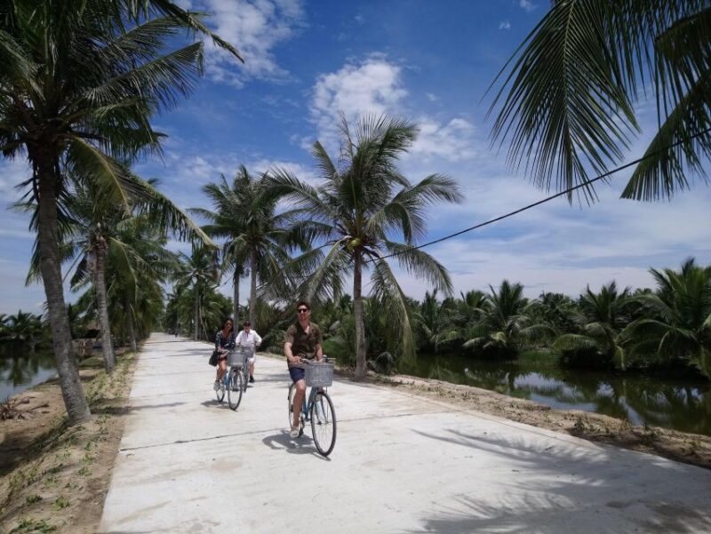 Hoi An Biking Around and Basket Boat Ride. - Visiting the Water Coconut Palm Forest and Basket Boat Ride