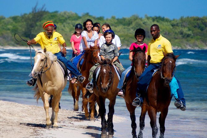 Horseback Ride n Swim and Green Grotto Adventure Tour from Falmouth - Key Points