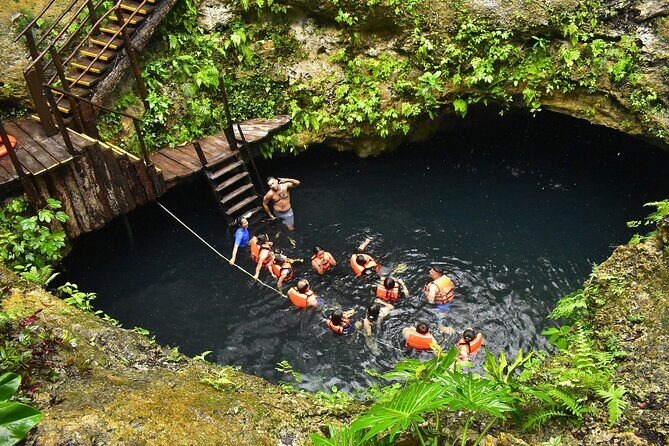 Horseback riding and ATV in the jungle. Zip line & cenote in Quintana Roo. - Relaxing in the Cenote Maya