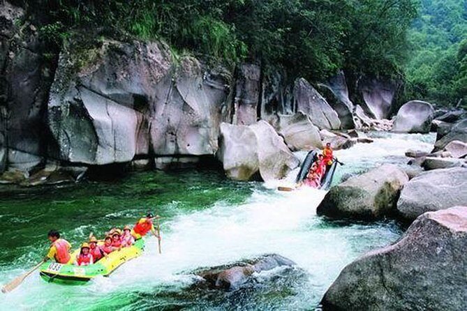 hot summer water fall &spring water river rubber boat drifting adventure. - Exploring Wuyishan’s Waterways and Waterfalls
